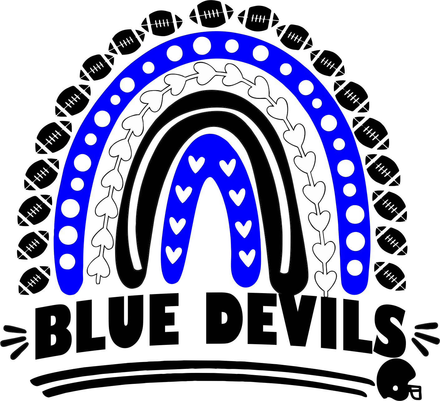 Blue Devils Football Rainbow Design Transfer – Southern Dream GA Blue Devils Football Rainbow Design Transfer – Southern Dream GA